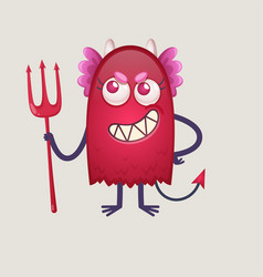 Cartoon monster flat design Royalty Free Vector Image