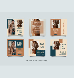 Minimalist social media post design template Vector Image