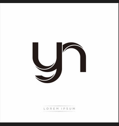Yn logo letter monogram slash with modern logo Vector Image