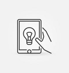 Light bulb holding a sign Royalty Free Vector Image