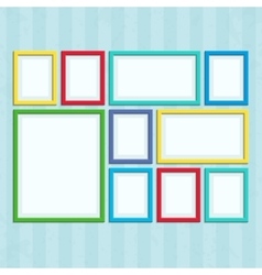 Cartoon photo picture creative wall frames Vector Image
