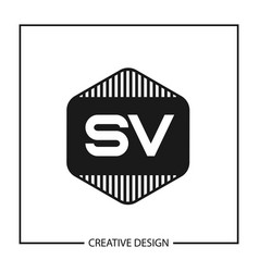 Initial letter sv logo template design Royalty Free Vector