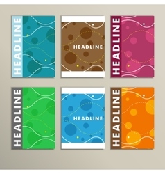 Brochure template cover color line design Vector Image