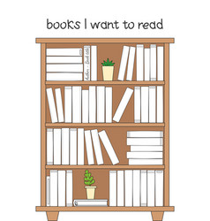 Printable with shelf and books Royalty Free Vector Image