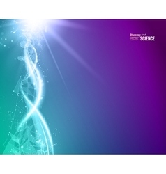 Blue background with dna Royalty Free Vector Image