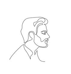 Continuous Line Drawing Man Face Vector Images (over 740)