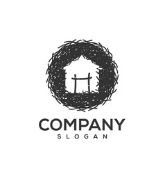 Nest logo design Royalty Free Vector Image - VectorStock
