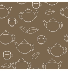 Tea seamless pattern background Royalty Free Vector Image