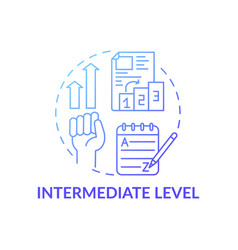 Intermediate level concept icon Royalty Free Vector Image