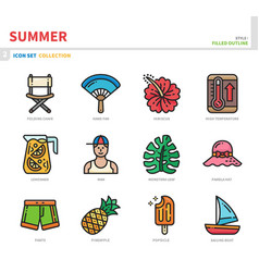 Summer icon set Royalty Free Vector Image - VectorStock