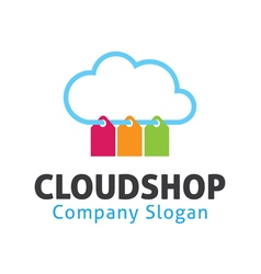 Cloud shop logo Royalty Free Vector Image - VectorStock