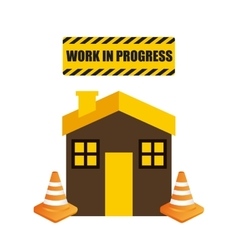 Architect cartoon icon work in progress design Vector Image