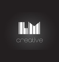 Lm l m letter logo design creative icon modern Vector Image