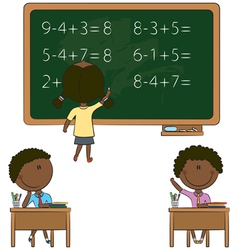 African-American school kids Royalty Free Vector Image