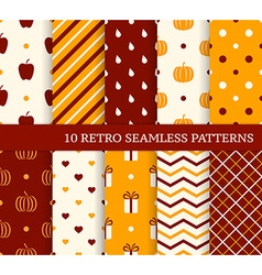 10 different seamless patterns Love collection Vector Image
