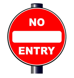 No u turn road traffic sign Royalty Free Vector Image