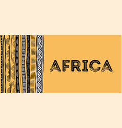 African background flyer with tribal traditional Vector Image