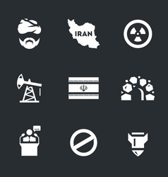Iran oil industry flat style colorful Royalty Free Vector