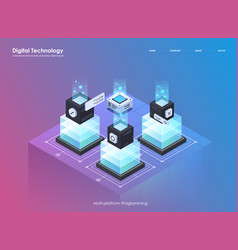 Licensed software and pirated isometric Royalty Free Vector