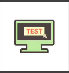 Computer test icon Royalty Free Vector Image - VectorStock