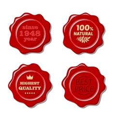 Retro vintage seal wax stamps set Royalty Free Vector Image