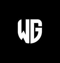 Wg logo monogram isolated on circle element Vector Image