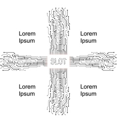 Circuit texture digital background engineering Vector Image