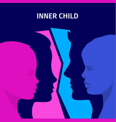 Concept of inner child Royalty Free Vector Image