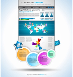 Complex Website Template Royalty Free Vector Image