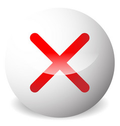 Circle with x shape cross delete remove quit Vector Image