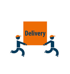 Letter r man sign logo design Royalty Free Vector Image