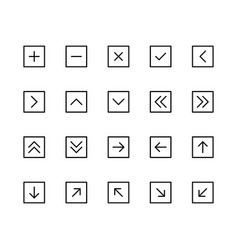 Set arrow icons arrow signs for web Royalty Free Vector