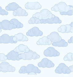 Cloud pattern cloudy sky seamless background Vector Image