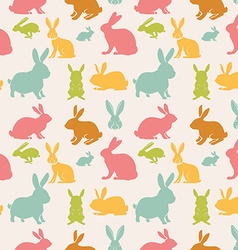 Cute rabbits seamless pattern Royalty Free Vector Image