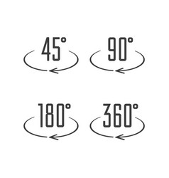 45 degree colored icons - 45 degrees angle Vector Image