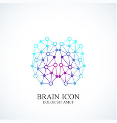 Artificial intelligence brain logo concept Vector Image