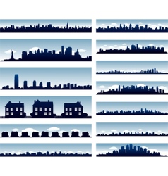 City skyline Royalty Free Vector Image - VectorStock