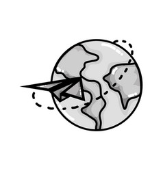 Earth Grayscale Map Vector Images (66)