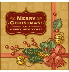 Retro christmas background Royalty Free Vector Image