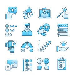 Feedback flat icons Royalty Free Vector Image - VectorStock