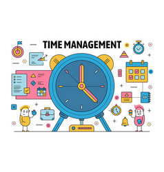 Time management vertical banners Royalty Free Vector Image