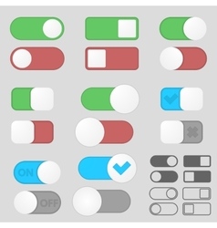 On and off icons toggle switch interface buttons Vector Image
