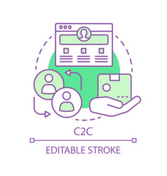 C2c word concepts banner Royalty Free Vector Image