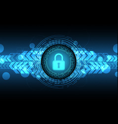 Technology digital cyber security lock circle Vector Image