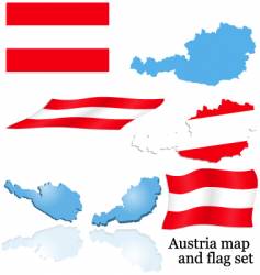 Europe map and flag set Royalty Free Vector Image