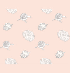 Subtle seamless pattern with drawn florals Vector Image