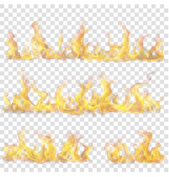 Long horizontal fire flame Royalty Free Vector Image