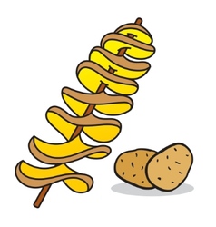 Twist potato sign Royalty Free Vector Image - VectorStock