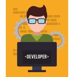 Web developer design Royalty Free Vector Image