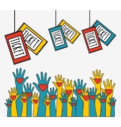 Hands up design Royalty Free Vector Image - VectorStock